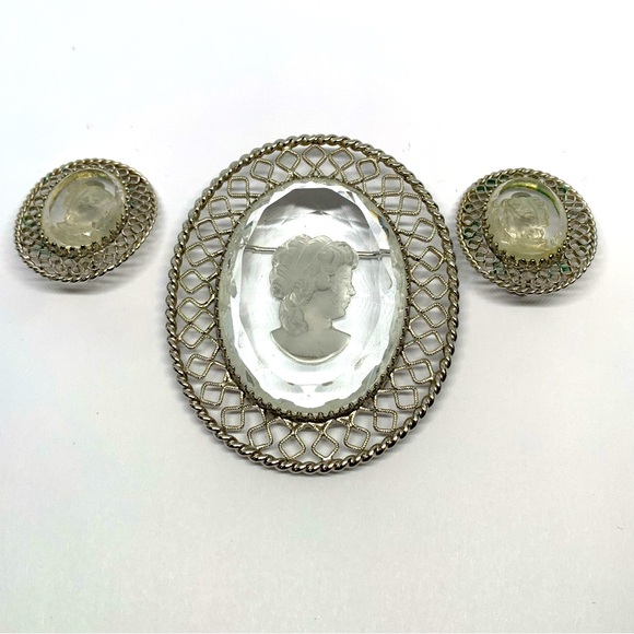 Whiting & Davis | Jewelry | Vintage Whiting Davis Co Glass Silver Tone ...